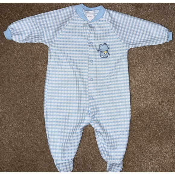 One Pieces | Vintage Healthtex Baby White Blue Footed Sleeper Outfit ...